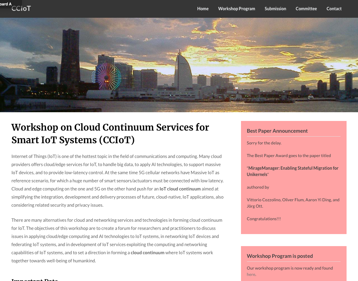 CCIoT 2020 - Fed4Iot